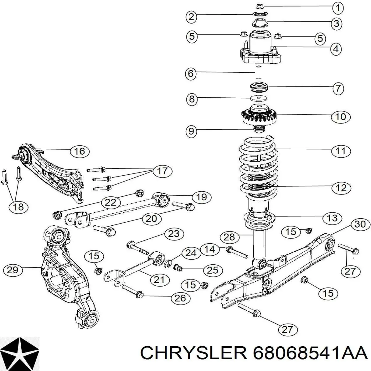 68068541AA Chrysler Буфер (отбойник) амортизатора заднего