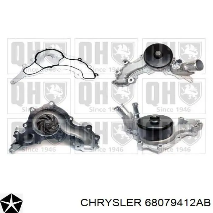 68079412AC Chrysler помпа водяная (насос охлаждения)