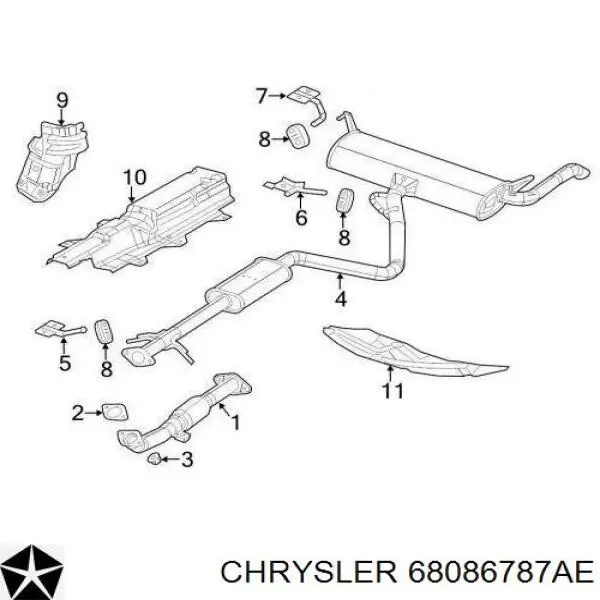 68086787AE Chrysler сравнить цены на Автопро