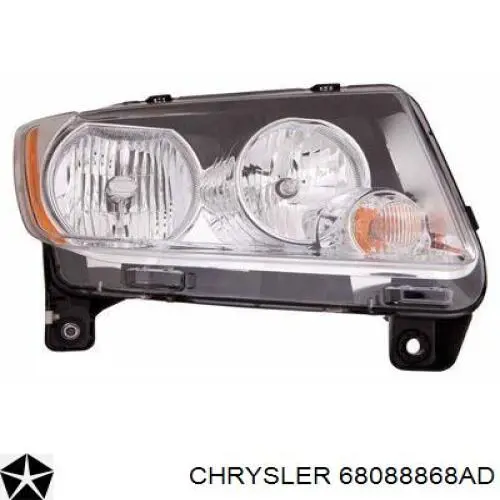 68088868AD Chrysler фара правая