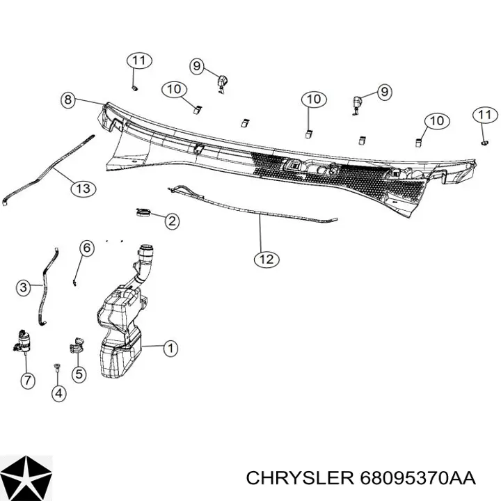 68095370AA Chrysler сравнить цены на Автопро