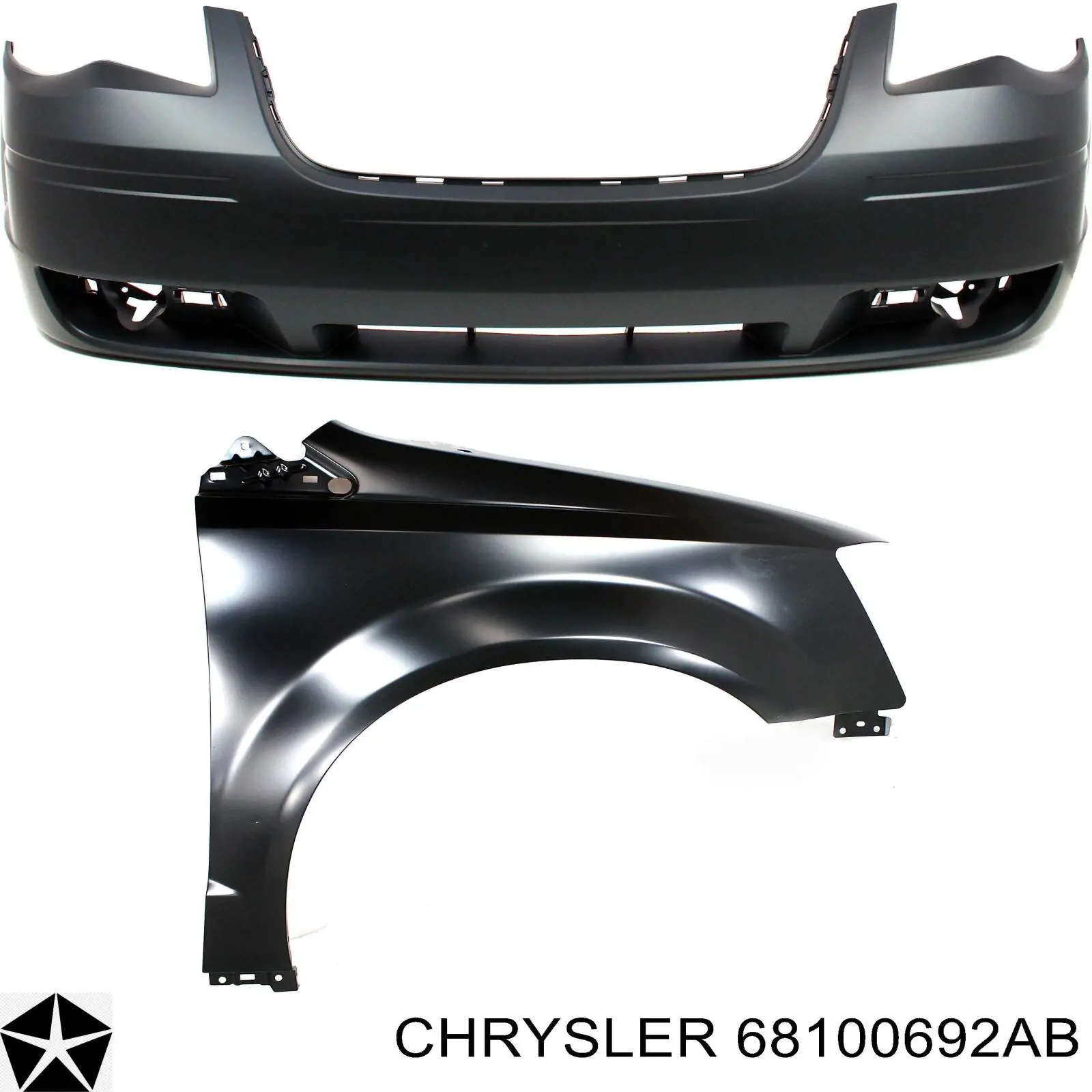 68100692AB Chrysler решетка радиатора