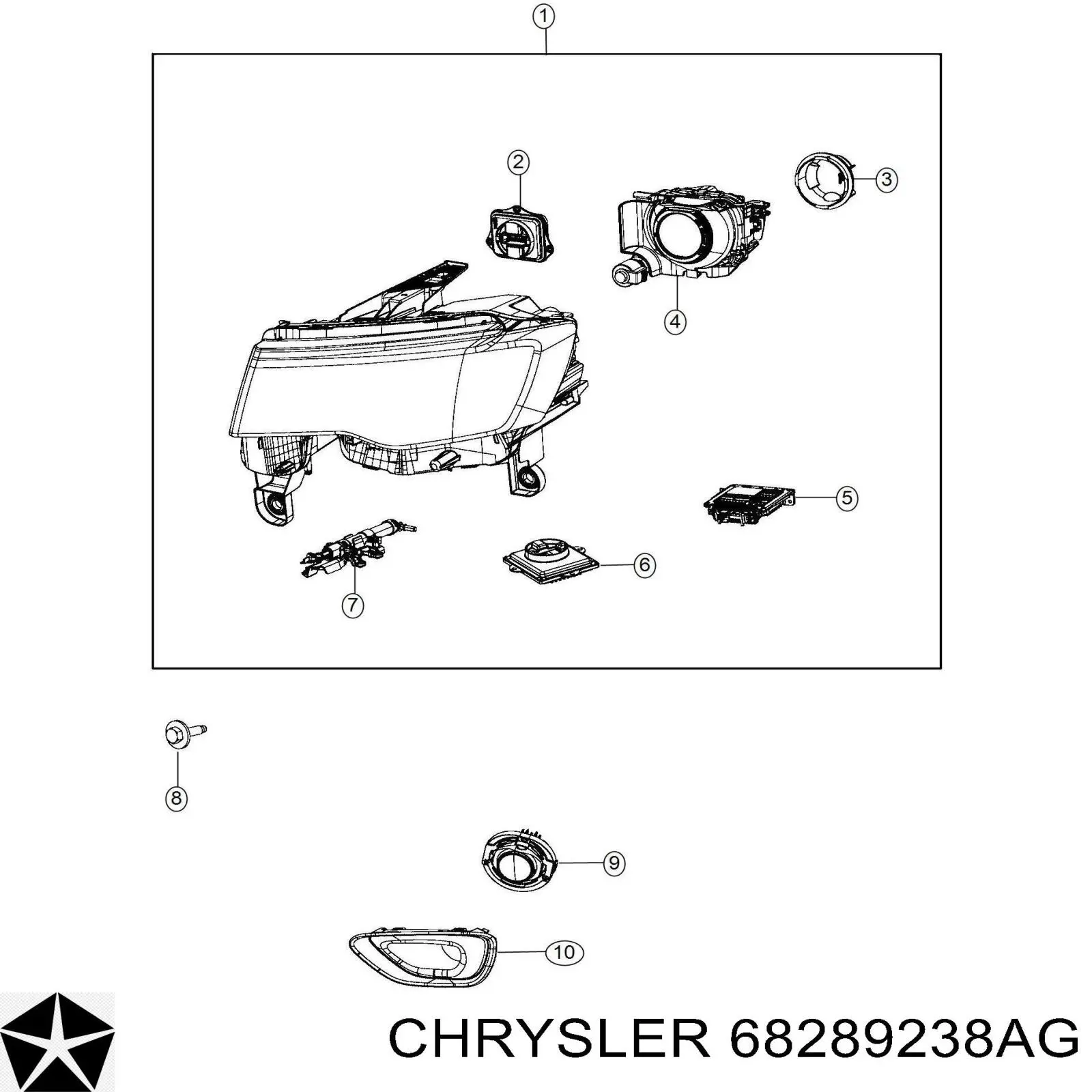 68289238AG Chrysler сравнить цены на Автопро