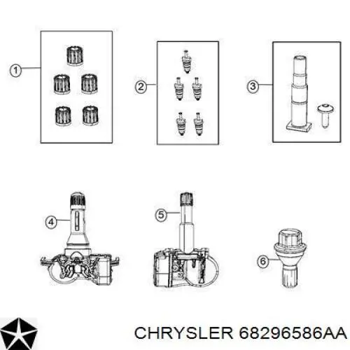 68296586AA Chrysler Колесный болт