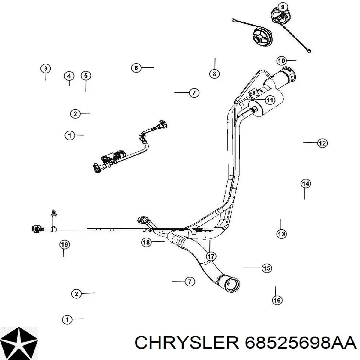 68525698AA Chrysler сравнить цены на Автопро