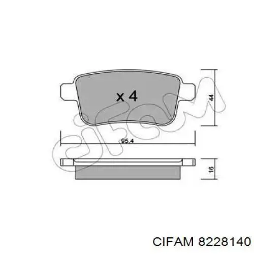 822-814-0 Cifam задние тормозные колодки