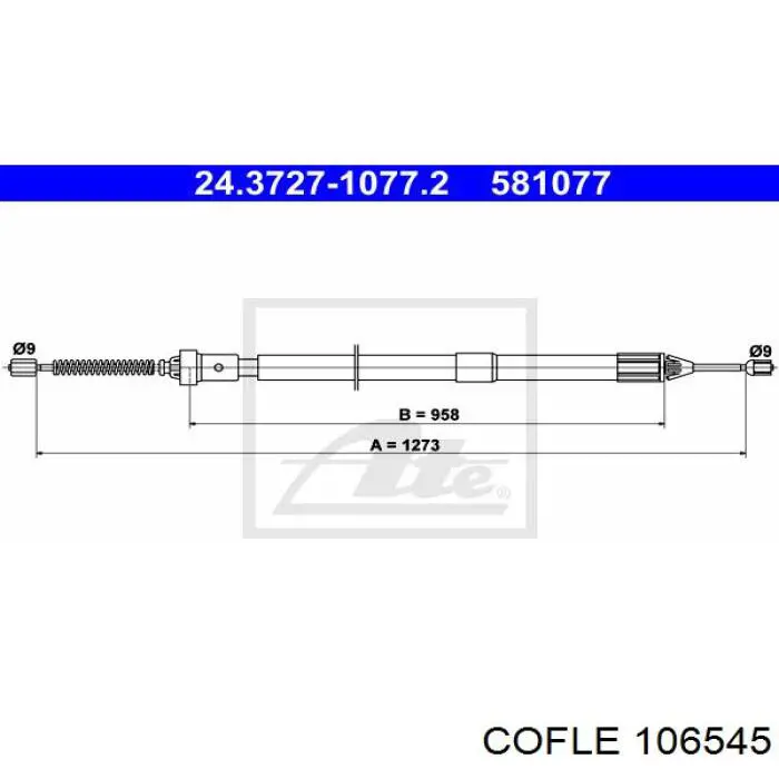 35.02.34 Linex трос ручного тормоза задний левый