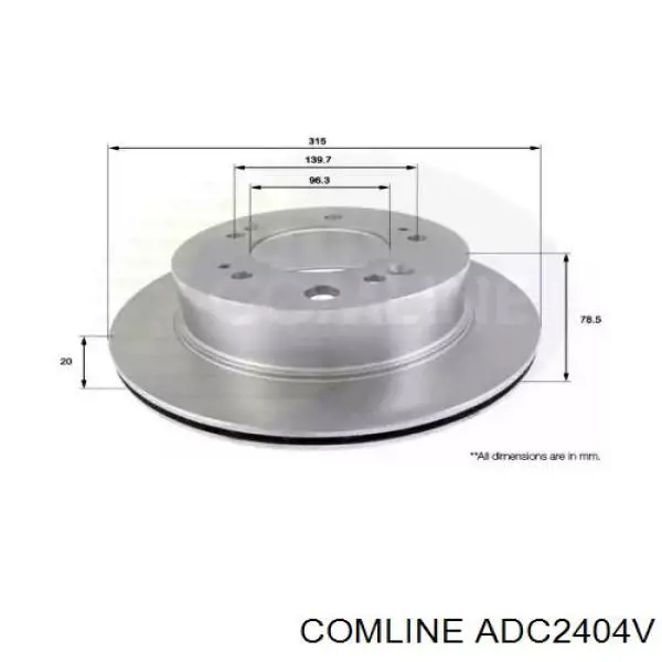 ADC2404V Comline диск тормозной задний