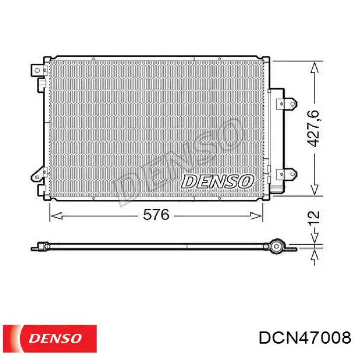 DCN47008 Denso радиатор кондиционера