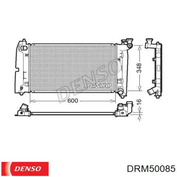 DRM50085 Denso радиатор охлаждения двигателя