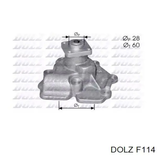 F114 Dolz помпа водяная (насос охлаждения)