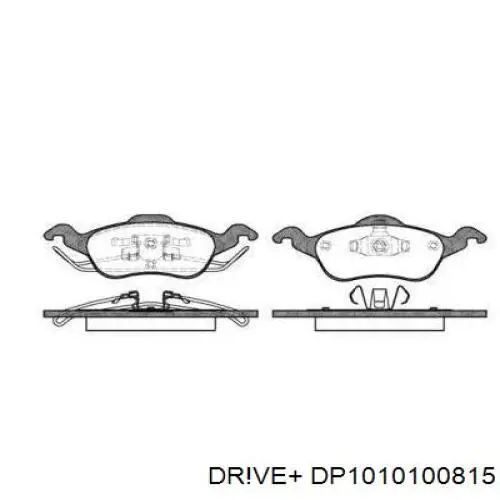 DP1010.10.0815 Dr!ve+ колодки тормозные передние дисковые