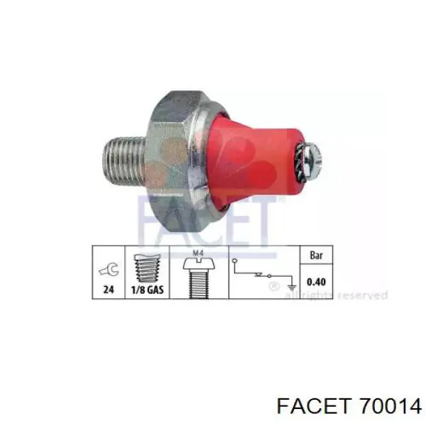 70014 Facet Датчик давления масла