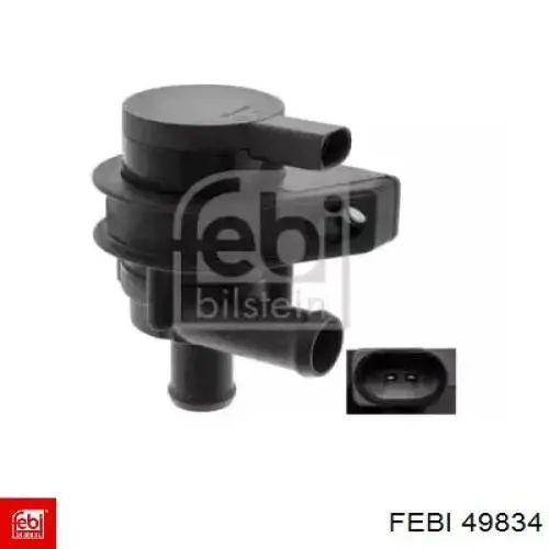 49834 Febi помпа водяная (насос охлаждения, дополнительный электрический)