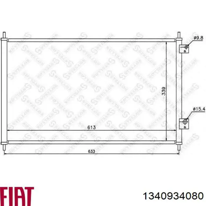 1340934080 Fiat/Alfa/Lancia Радиатор интеркуллера