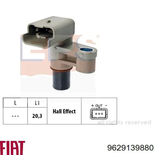 9629139880 Fiat/Alfa/Lancia датчик положения распредвала