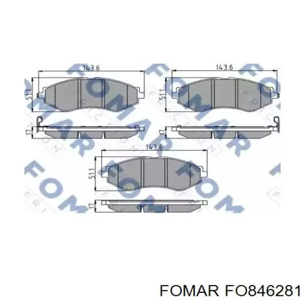 96281937 Korea (oem) колодки тормозные передние дисковые