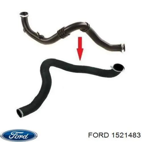 1521483 Ford Шланг (патрубок) интеркуллера верхний правый