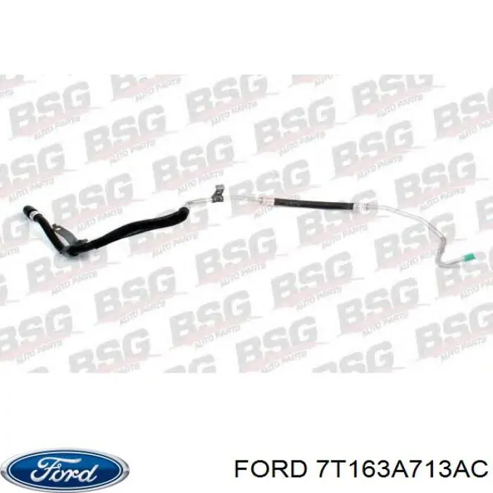 7T163A713AC Ford шланг гур низкого давления, от рейки (механизма к ...