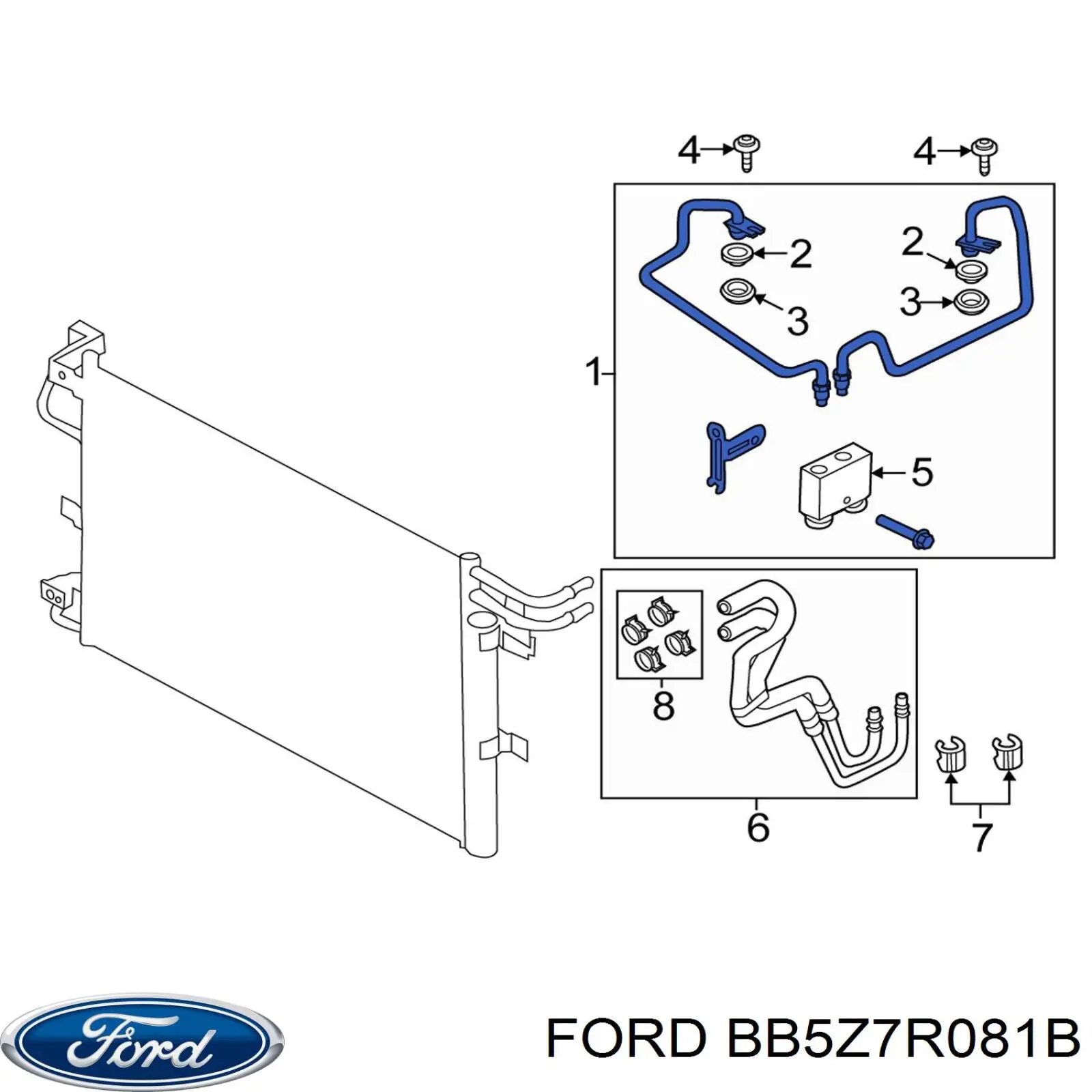 BB5Z7R081B Ford bb5z-7r081-b трубка explorer 11-
