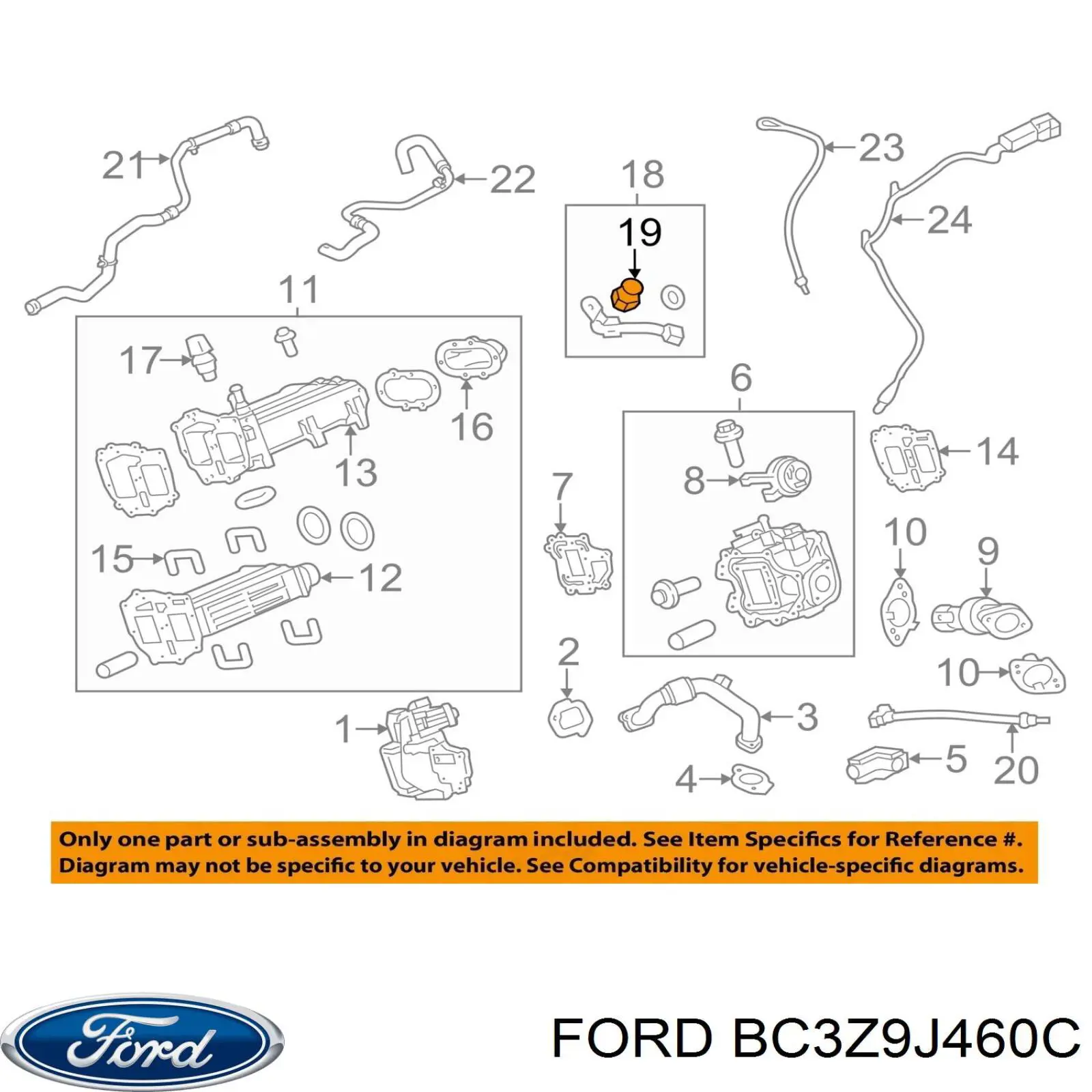 DPFE20 Ford egr pressure feedback (dpfe sensor)