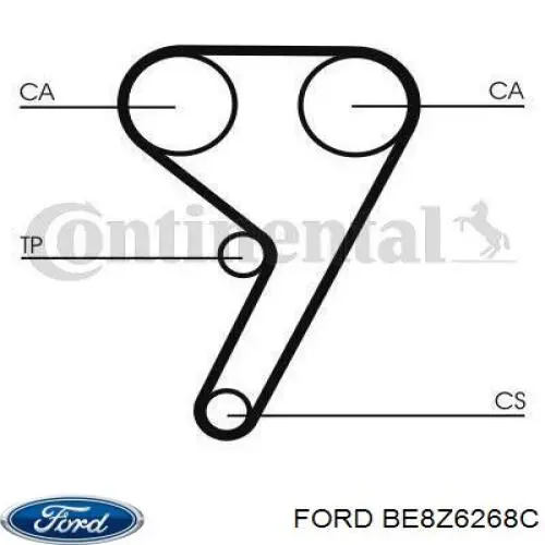 BE8Z6268C Ford Ремень ГРМ