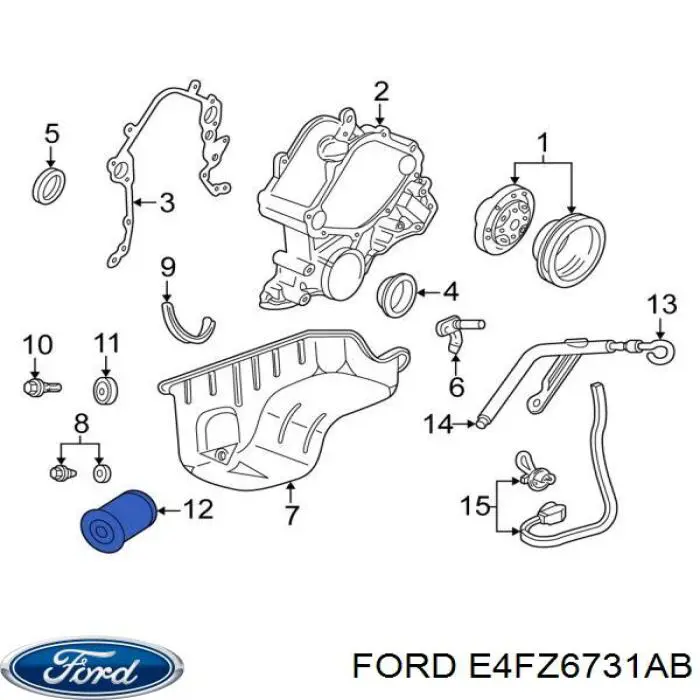 E4FZ6731AB Ford фильтр масляный