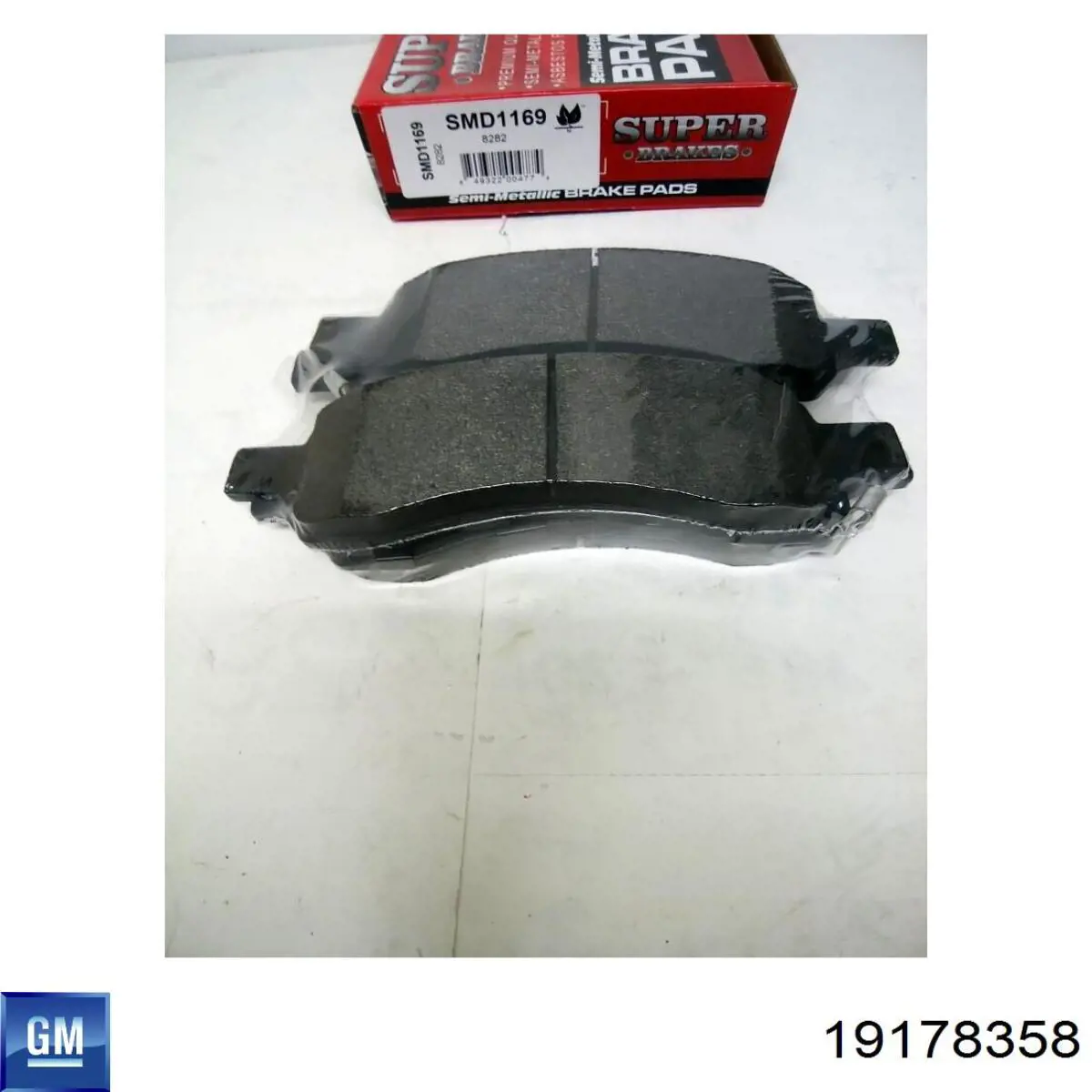 19178358 General Motors колодки тормозные передние дисковые