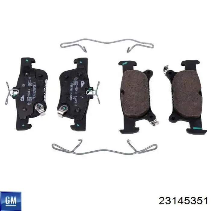 85154807 General Motors Колодки тормозные задние дисковые