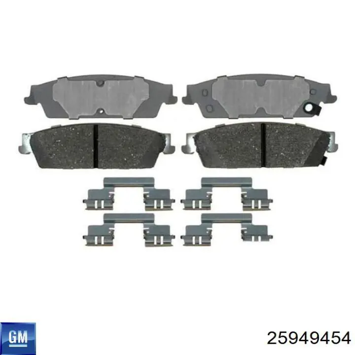 25949454 General Motors Колодки тормозные задние дисковые