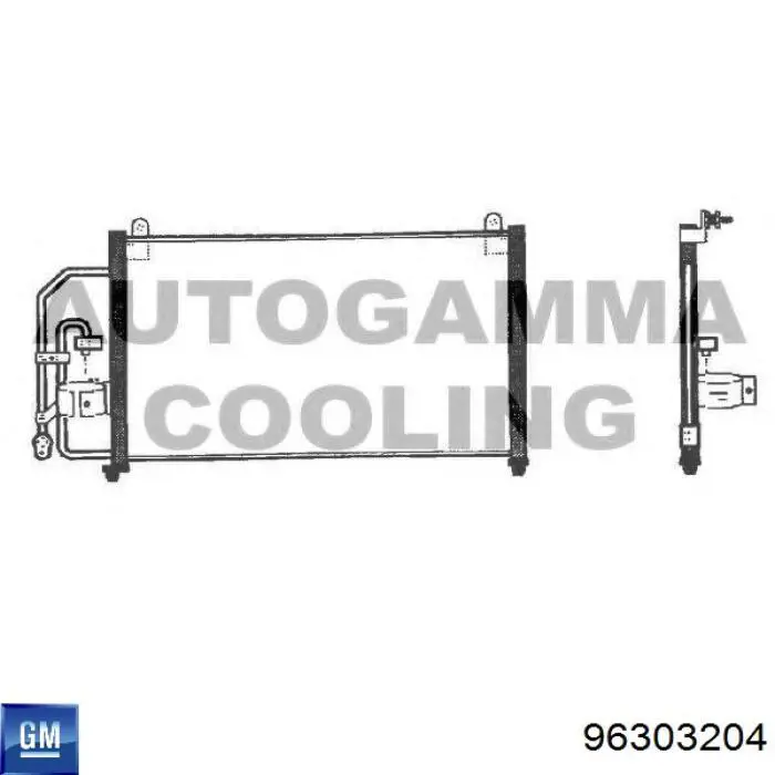96303204 General Motors радиатор кондиционера