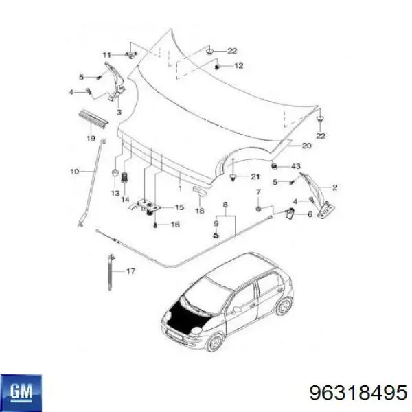 96318495 General Motors сравнить цены на Автопро