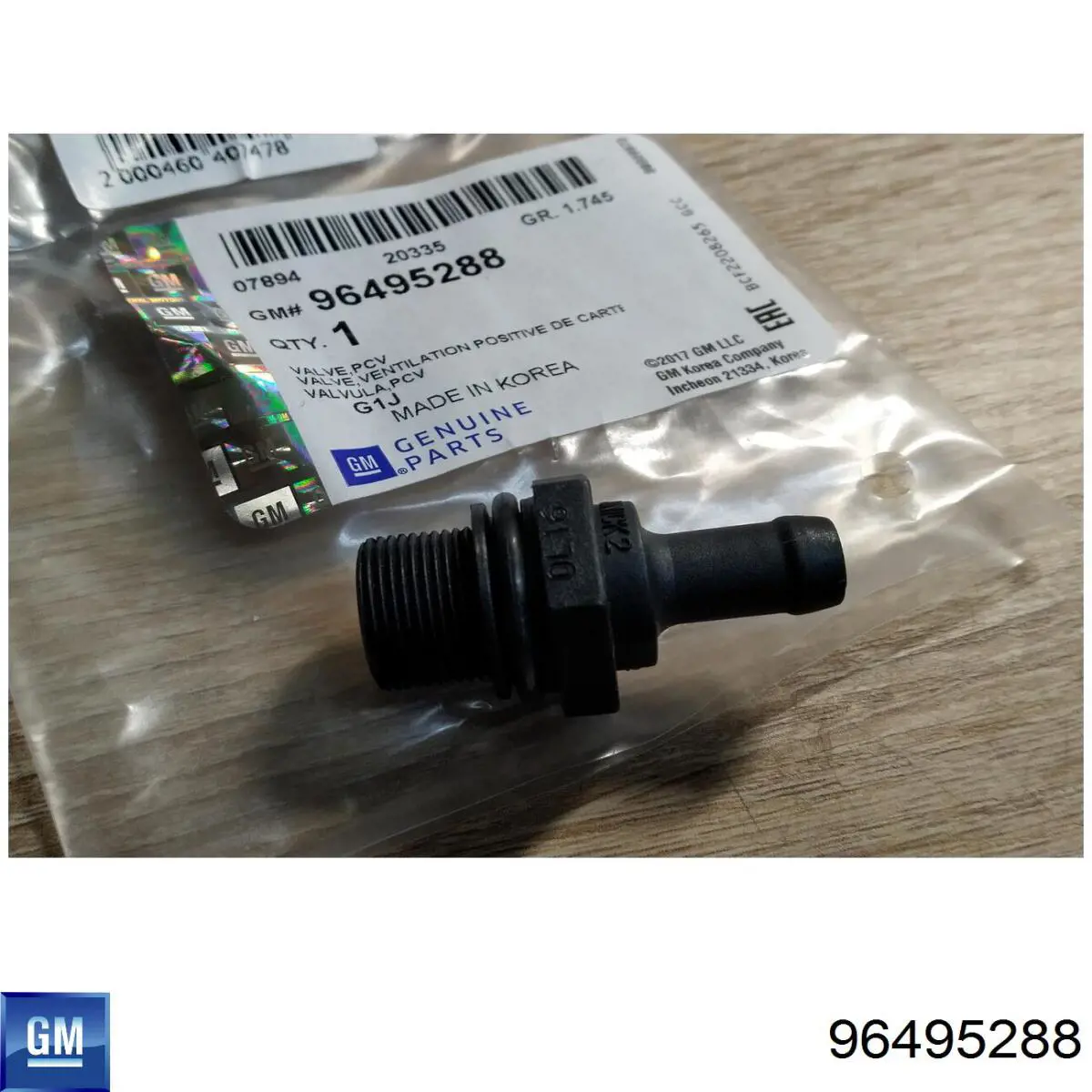 96495288 General Motors клапан pcv (вентиляции картерных газов)