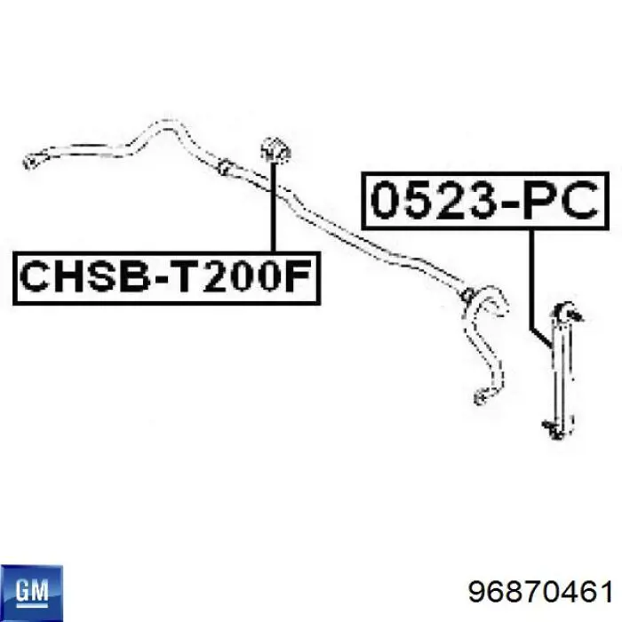 96870461 General Motors втулка стабилизатора переднего