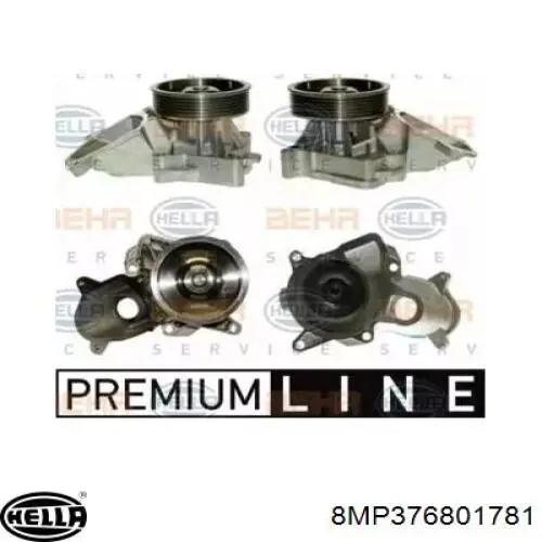 8MP 376 801-781 HELLA помпа водяная (насос охлаждения)