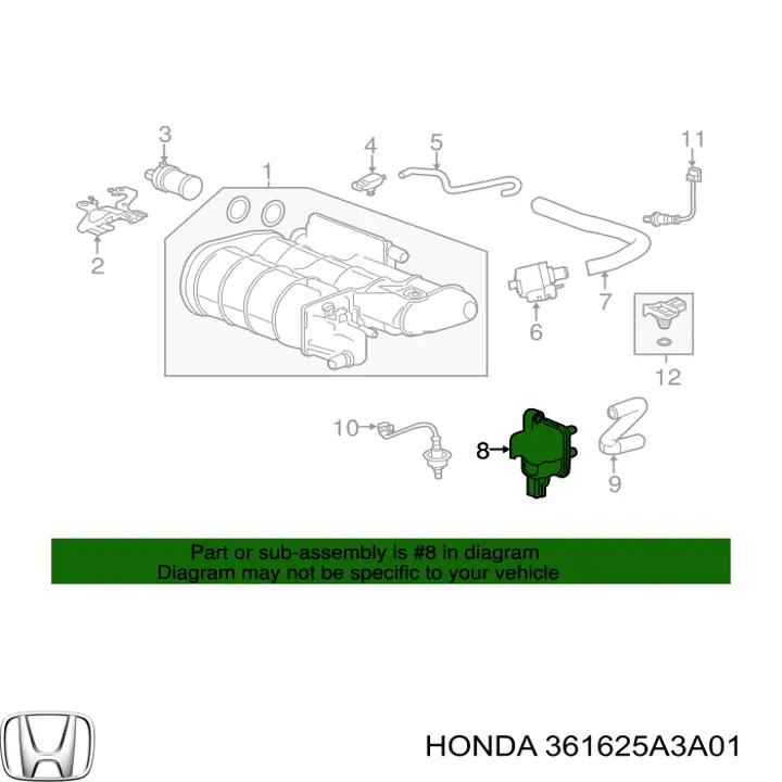 361625A3A01 Honda сравнить цены на Автопро