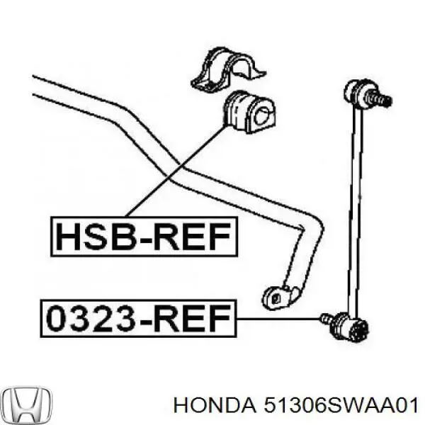 51306SWAA01 Honda Втулка стабилизатора переднего