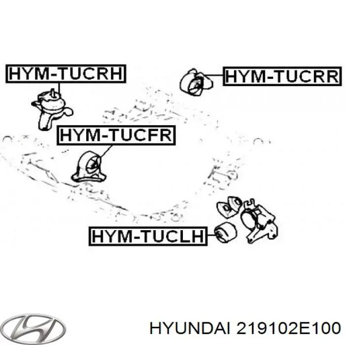 219102E100 Hyundai/Kia подушка двигателя передняя