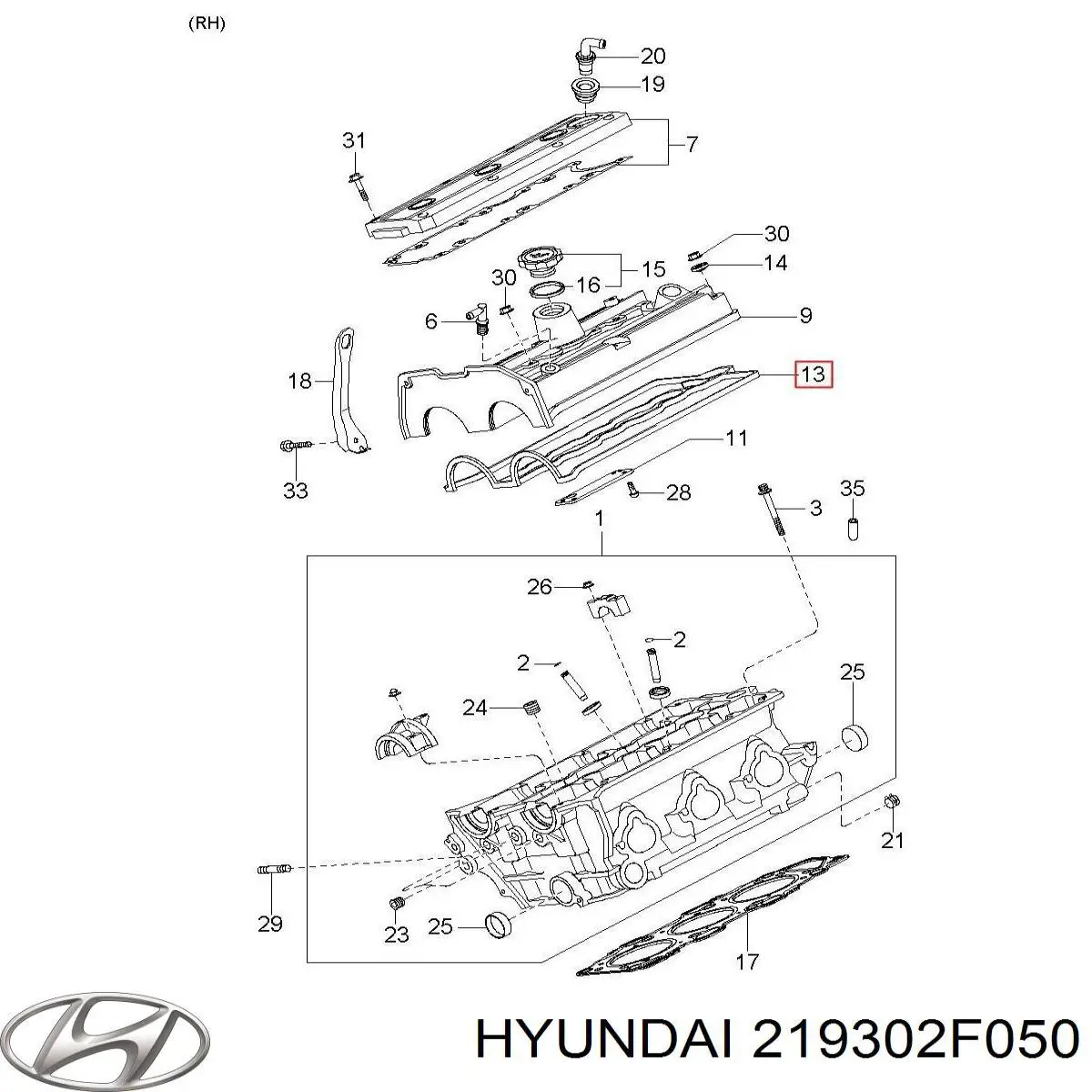 219302F050 Hyundai/Kia Подушка (опора) двигателя задняя