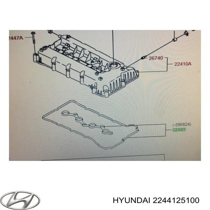 2244125100 Hyundai/Kia Прокладка клапанной крышки двигателя