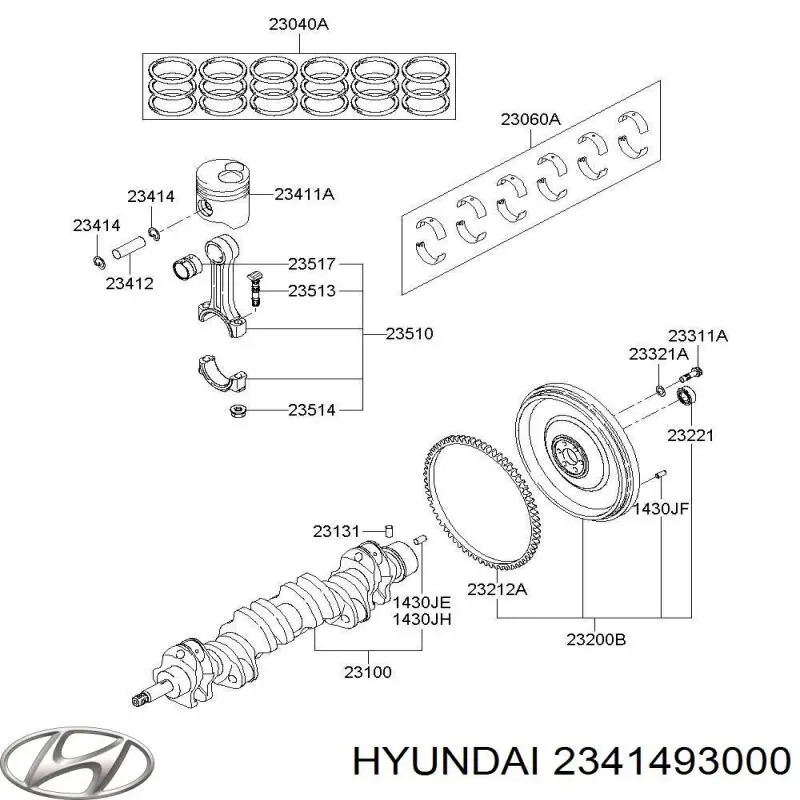 2341493000 Hyundai/Kia сравнить цены на Автопро