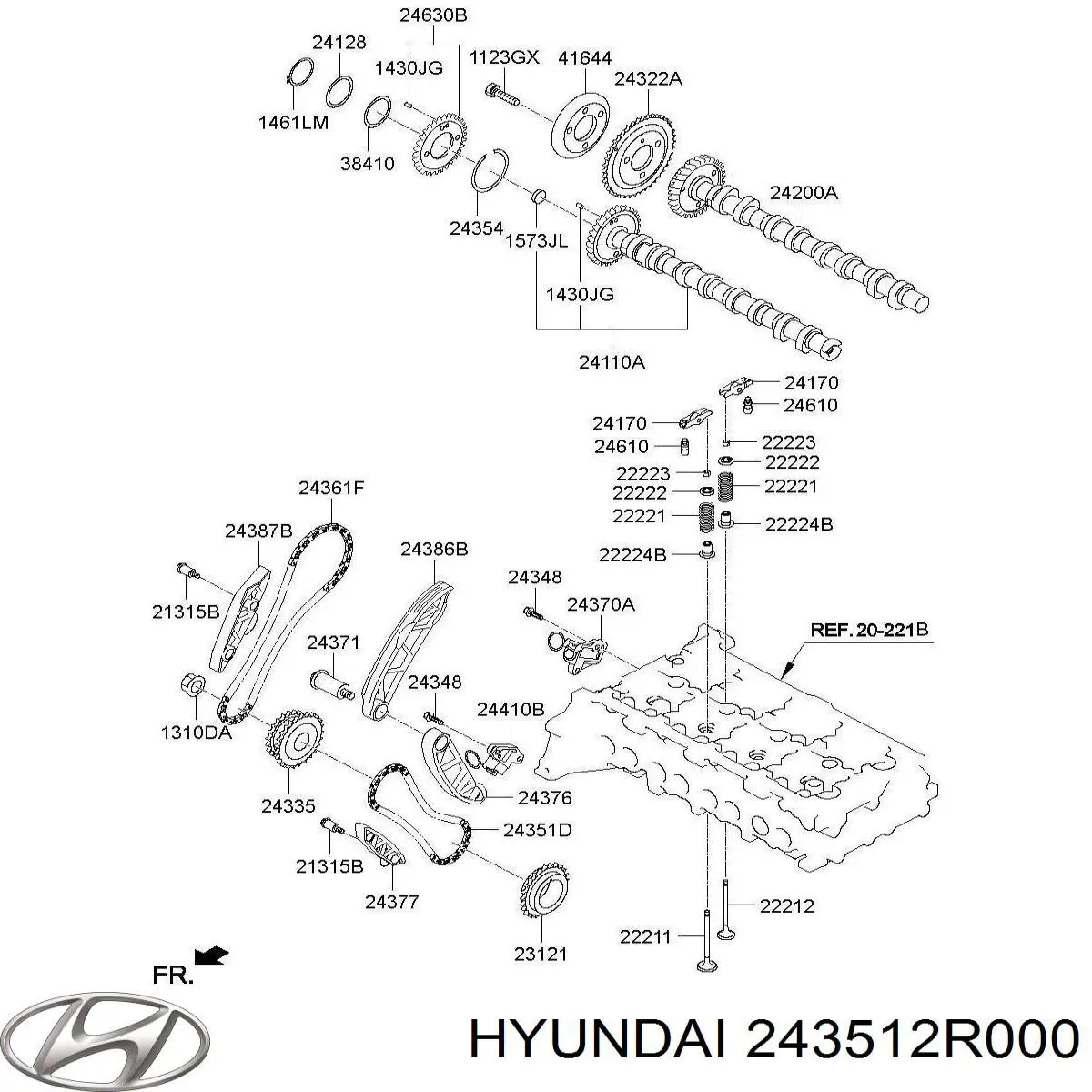 243512R000 Hyundai/Kia Ремень ГРМ