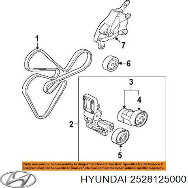 2528125000 Hyundai/Kia Натяжитель приводного ремня