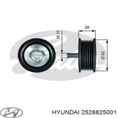 2528825001 Hyundai/Kia Ролик приводного ремня паразитный