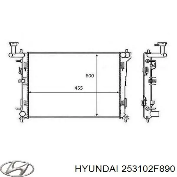 253102F890 Hyundai/Kia Радиатор охлаждения двигателя
