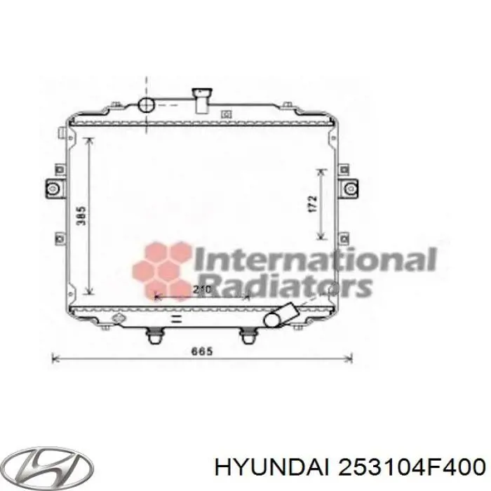 253104F400 Hyundai/Kia радиатор