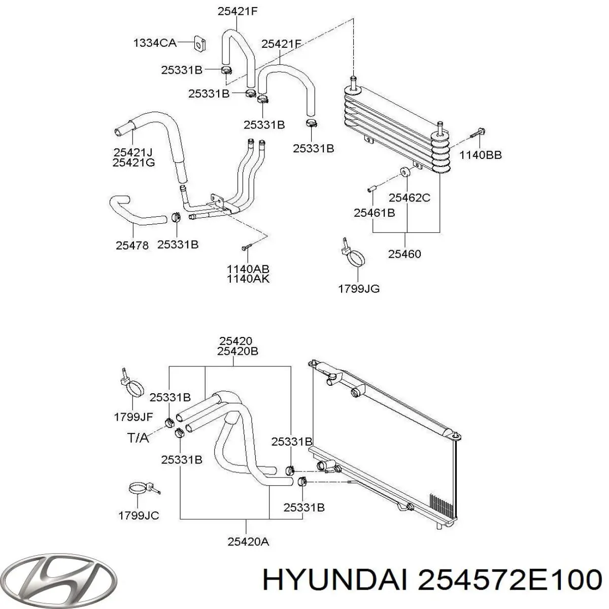 254572E100 Hyundai/Kia сравнить цены на Автопро