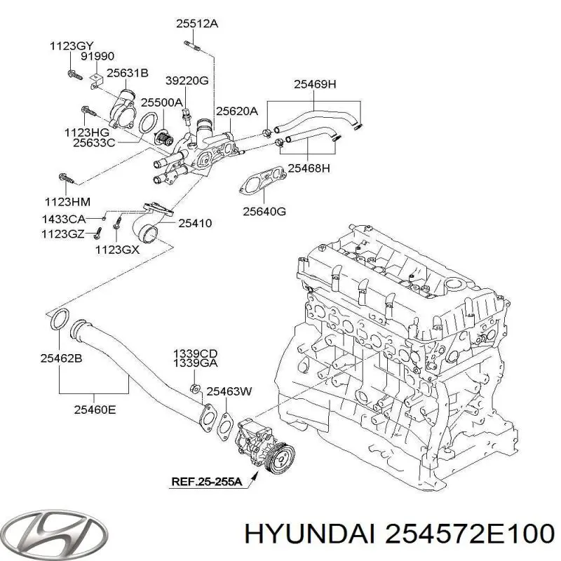 254572E100 Hyundai/Kia сравнить цены на Автопро