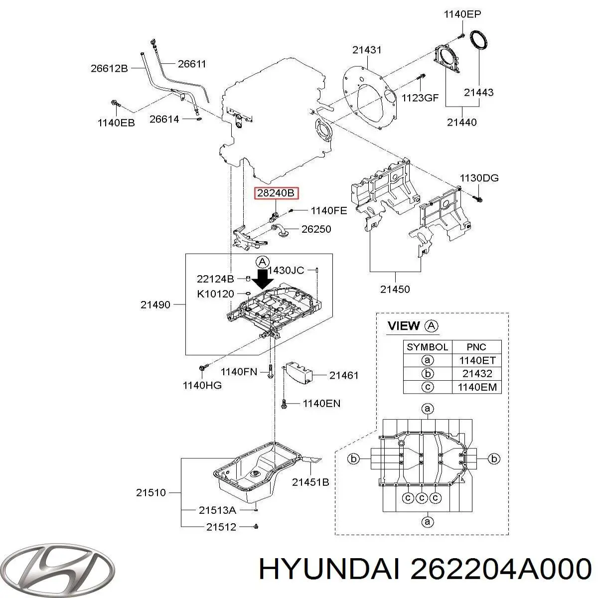 262204A000 Hyundai/Kia сравнить цены на Автопро