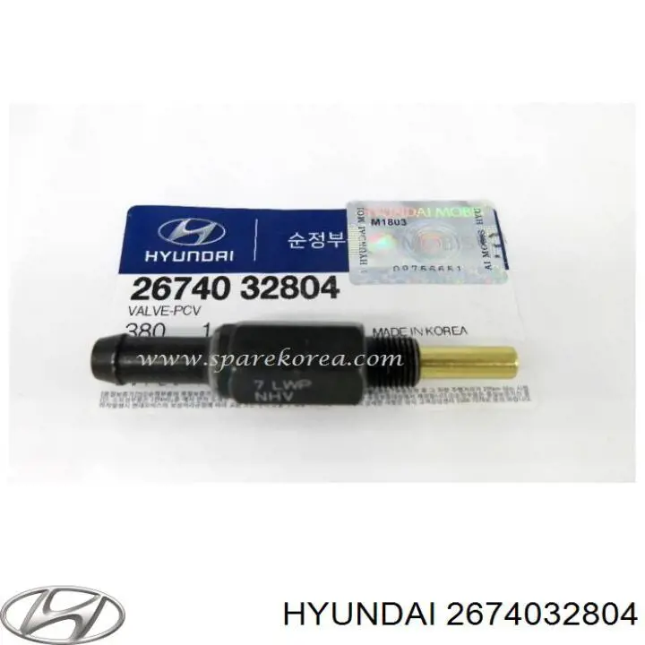 26740-32804 Hyundai/Kia Клапан PCV вентиляции картерных газов